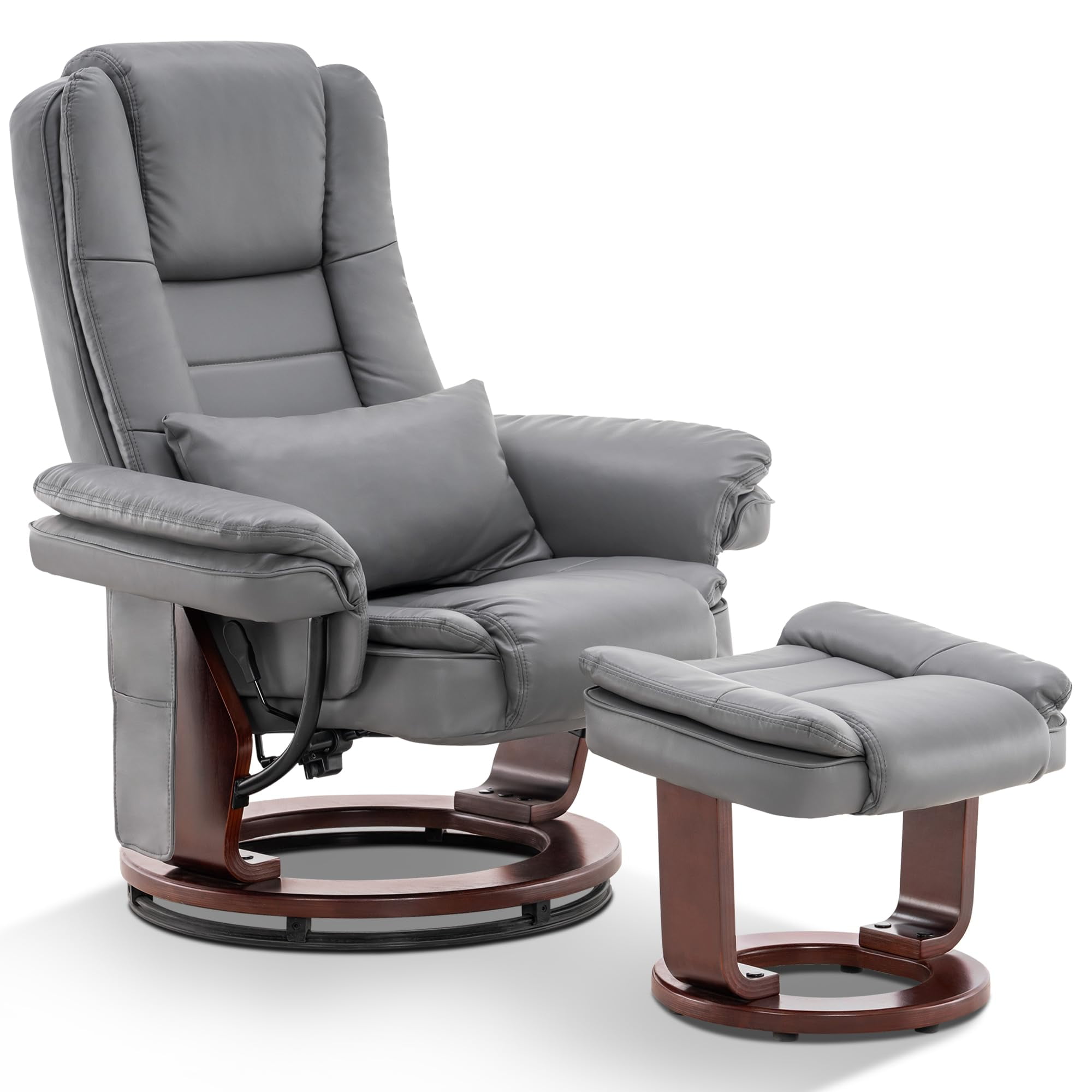 Swivel Recliner with Ottoman Chair, TV Chair Sets with Vibration ...