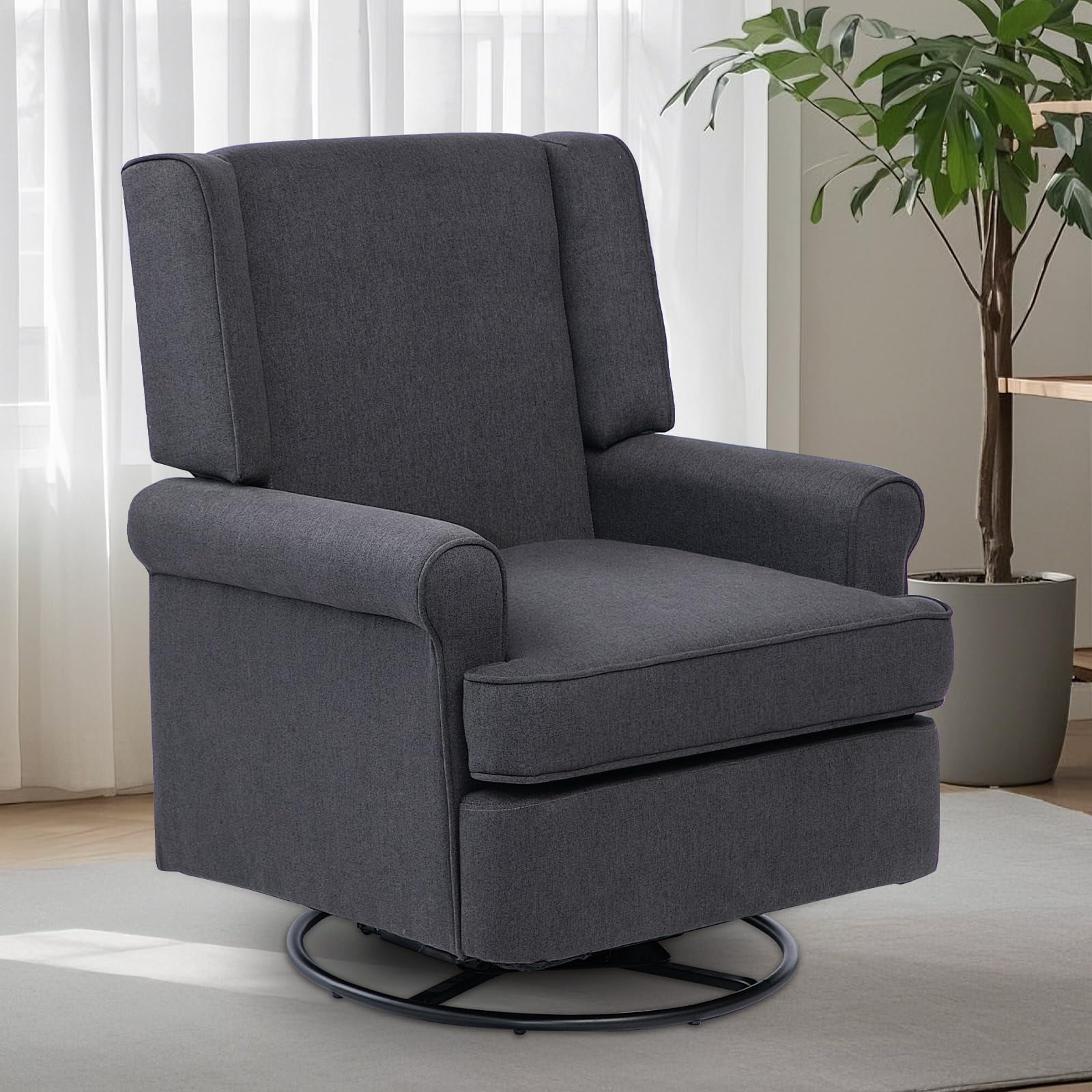 Swivel Rocker Chair,Nursery Glider Chair Nursery Breastfeeding ...