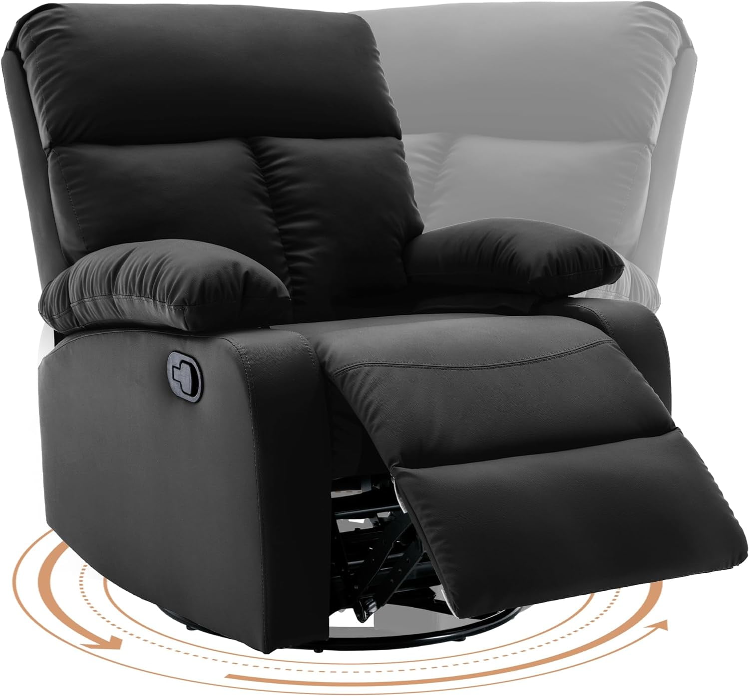 Swivel Rocker Recliner,Small Rocking Recliners Chair for Small Spaces ...