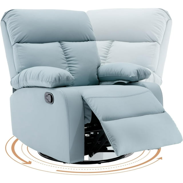 Swivel Rocker Recliner, Small Swivel Recliners Chair for Small Spaces ...