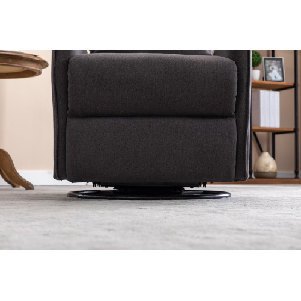 Swivel Rocking Chair, Recliner Chair with Adjustable Footstool ...