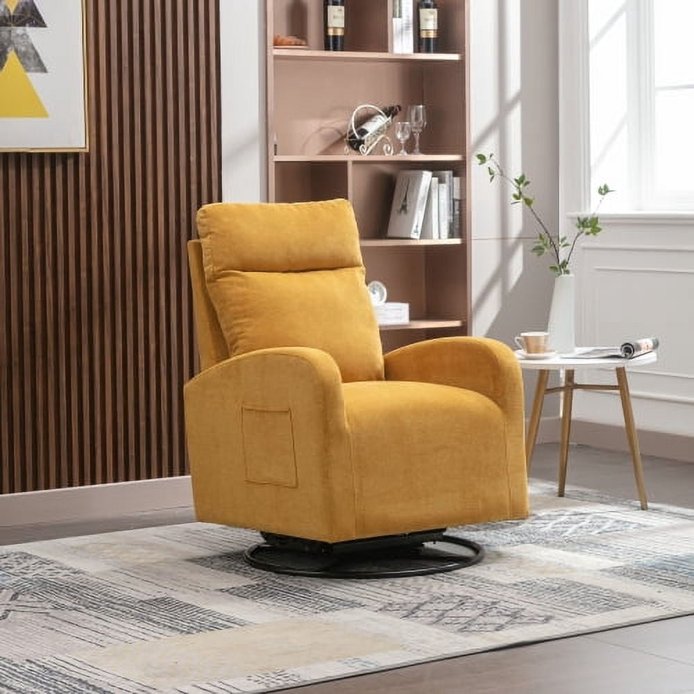 Swivel Rocking Recliner Chair, Modern Glider Recliner with Upholstered ...