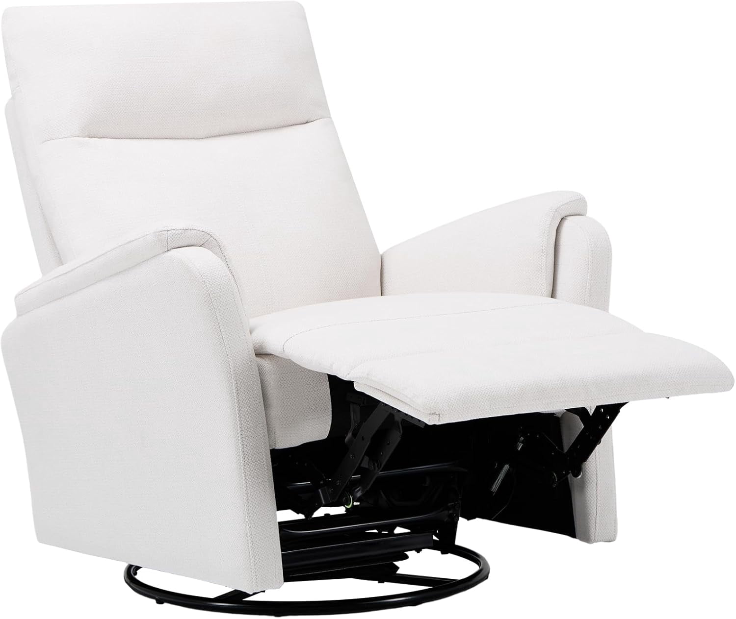 Swivel Rocking Single Sofa, Recliner Sofa with Extra Large Footrest ...