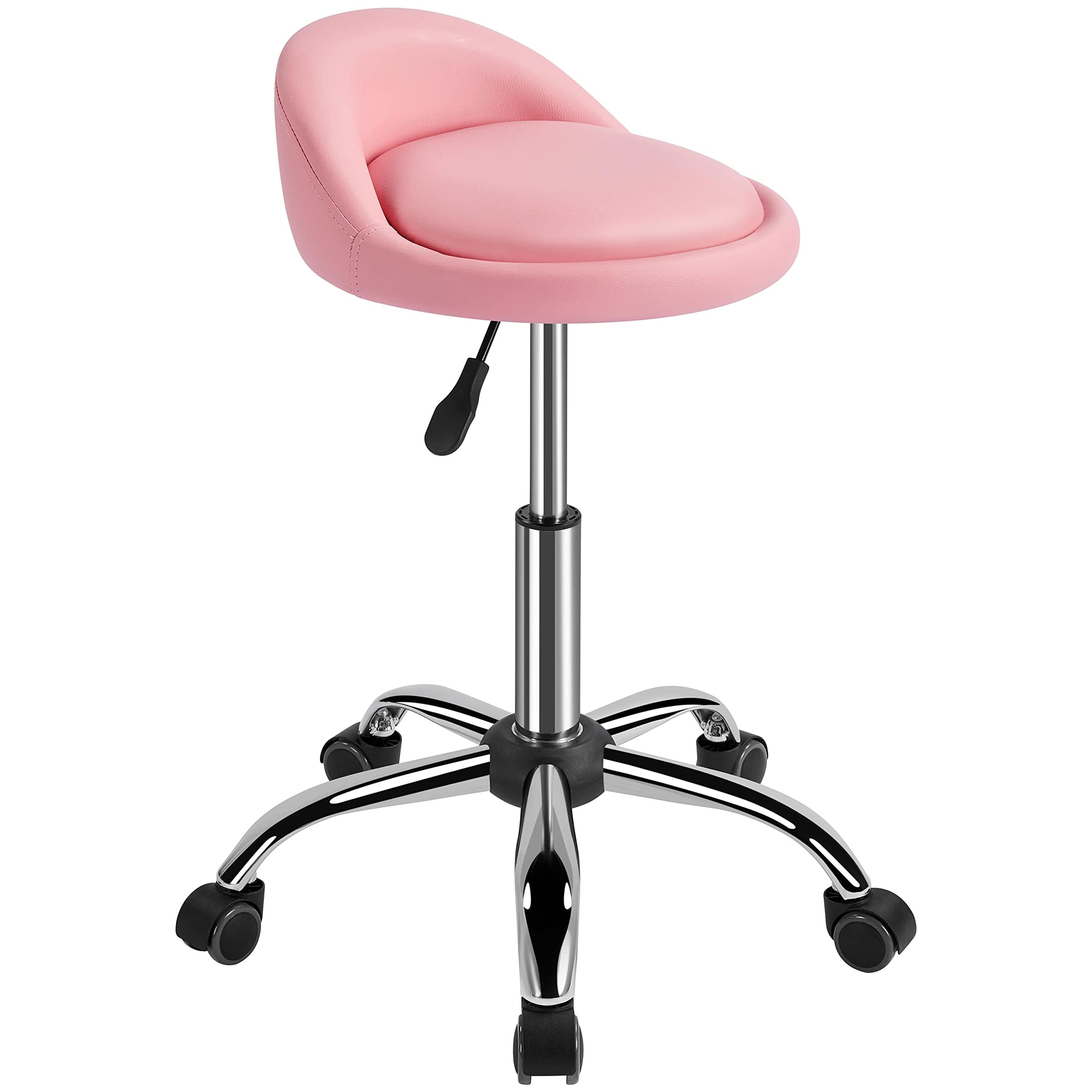 Swivel Rolling Stool Chair Height Adjustable with Backrest for Tattoo ...