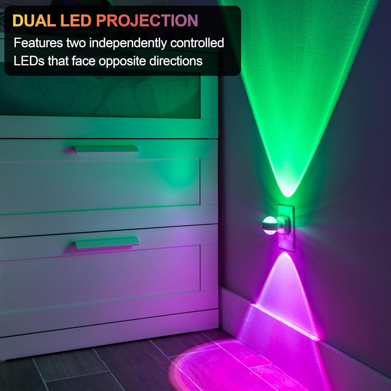 Swivel Sconce LED Night Lights Plug Into Wall for Home Decor Color ...