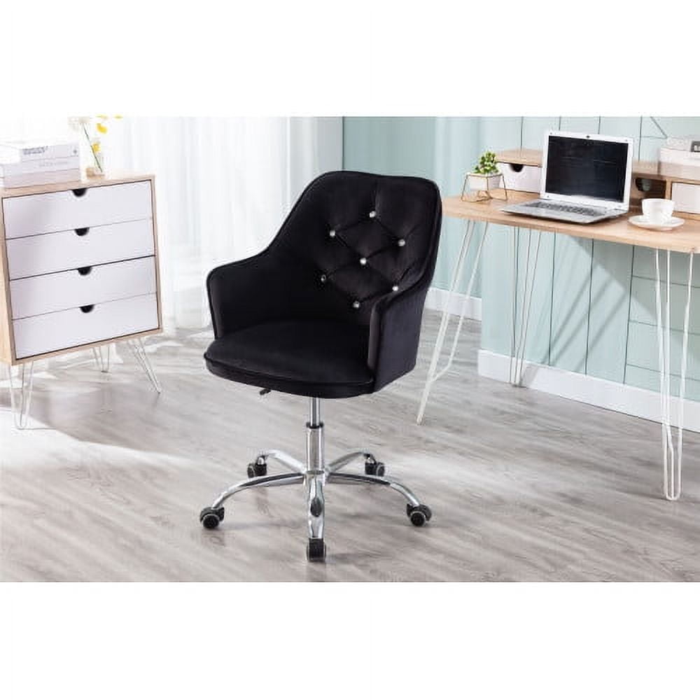 Swivel Shell Office Chair,Upholstered Mid Back Computer Desk Task Chair ...