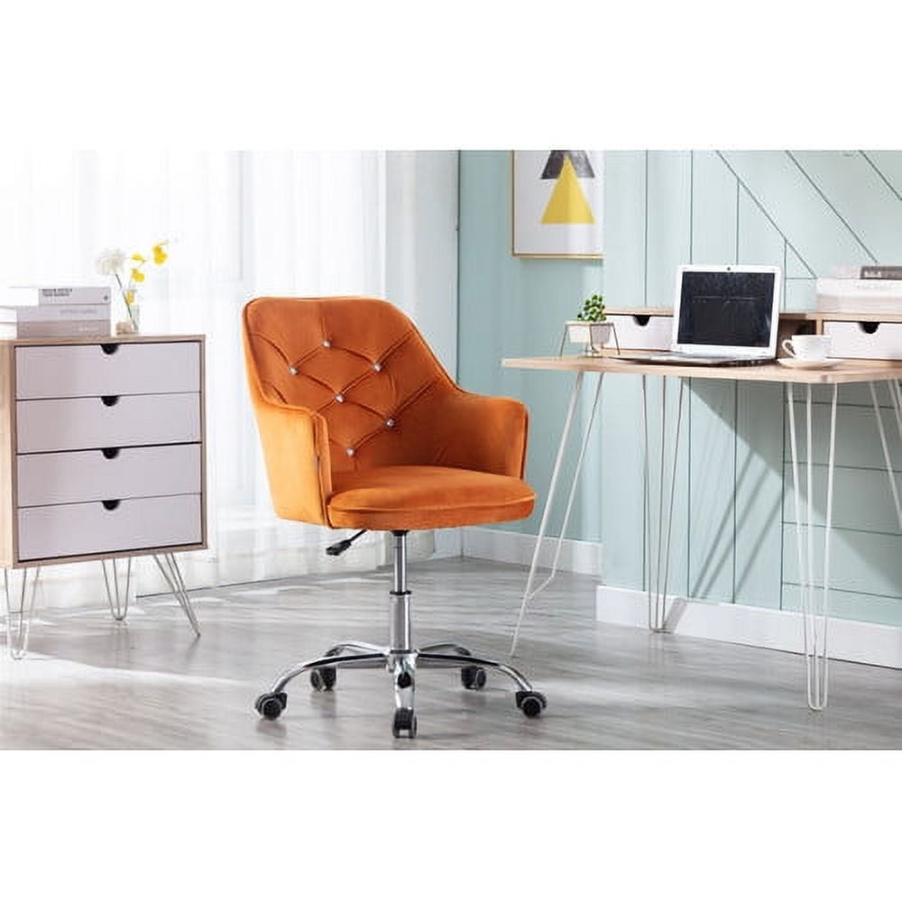 Swivel Shell Office Chair,Upholstered Mid Back Computer Desk Task Chair ...