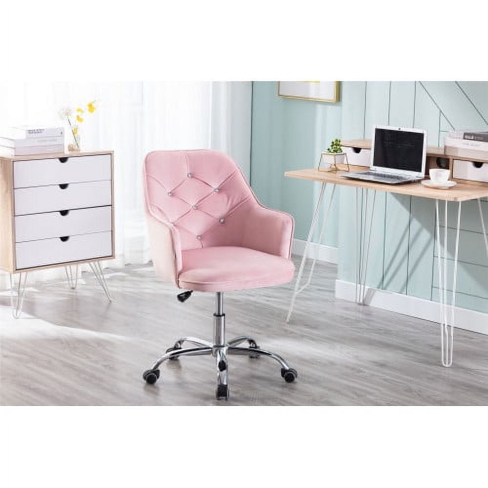 Swivel Shell Office Chair,Upholstered Mid Back Computer Desk Task Chair ...