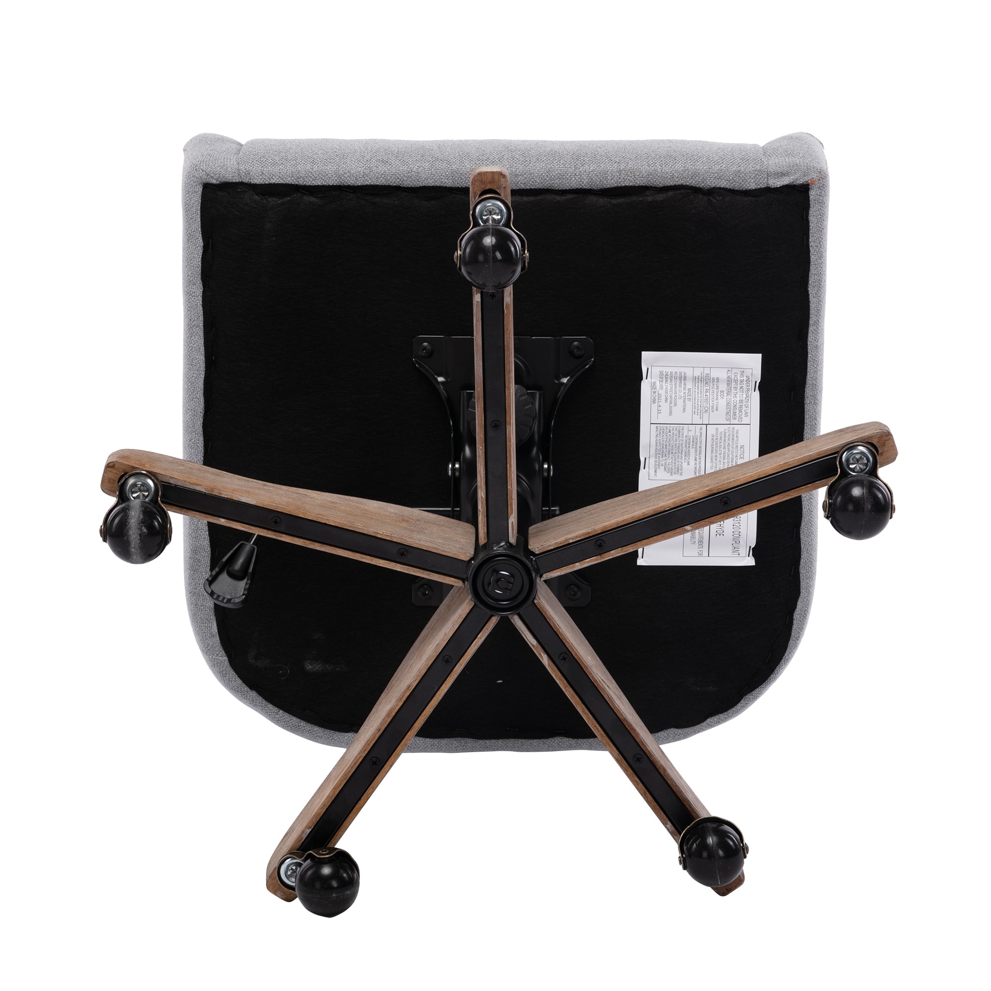 Swivel Shell office Chair with Wood Base Gray - Walmart.com