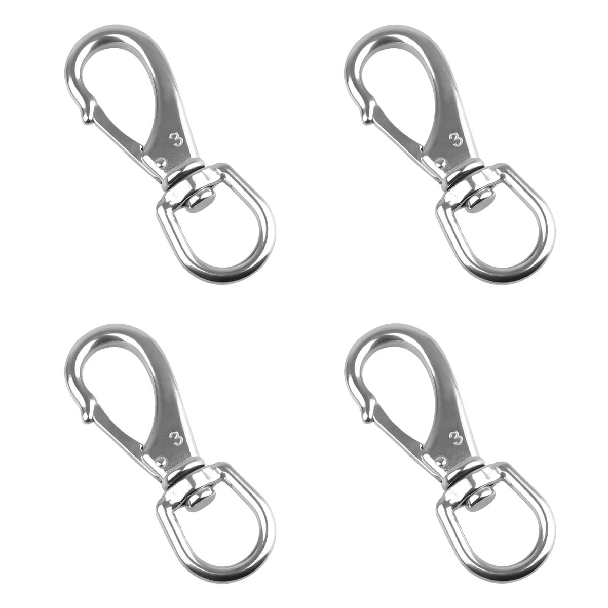 Swivel Snap Hook Flag Pole Clips, 4-Pack Stainless Steel Clips for ...