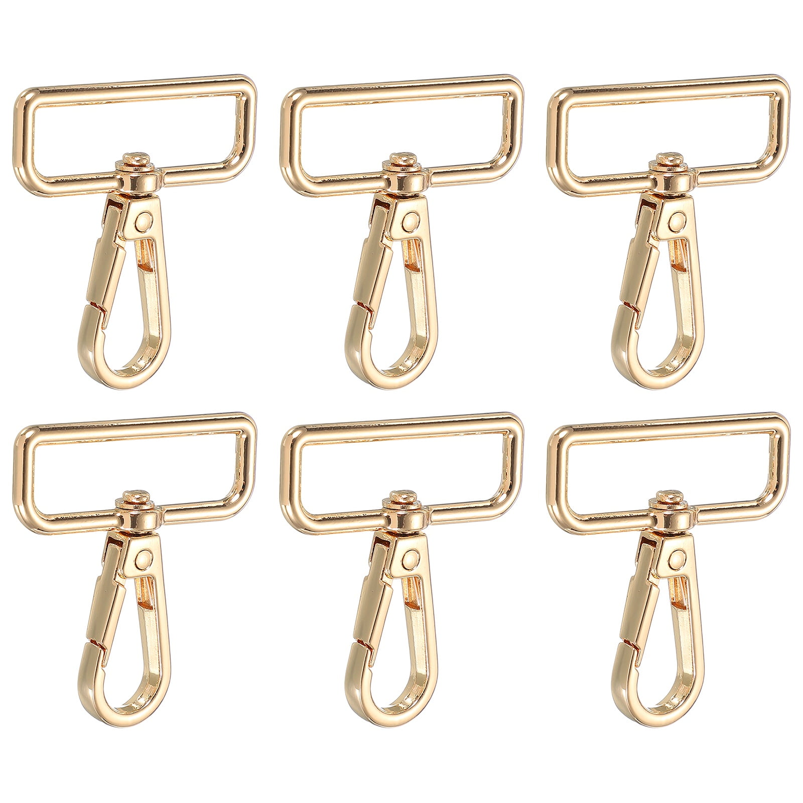 Uxcell Swivel Snap Hooks, Metal D Ring KeyChain Lanyard Clip Hook for ...