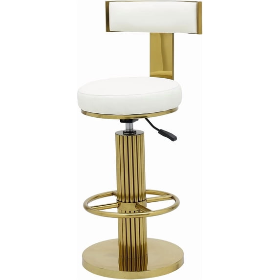 Swivel Stools with Backrest Modern Adjustable Height Counter Stool with ...