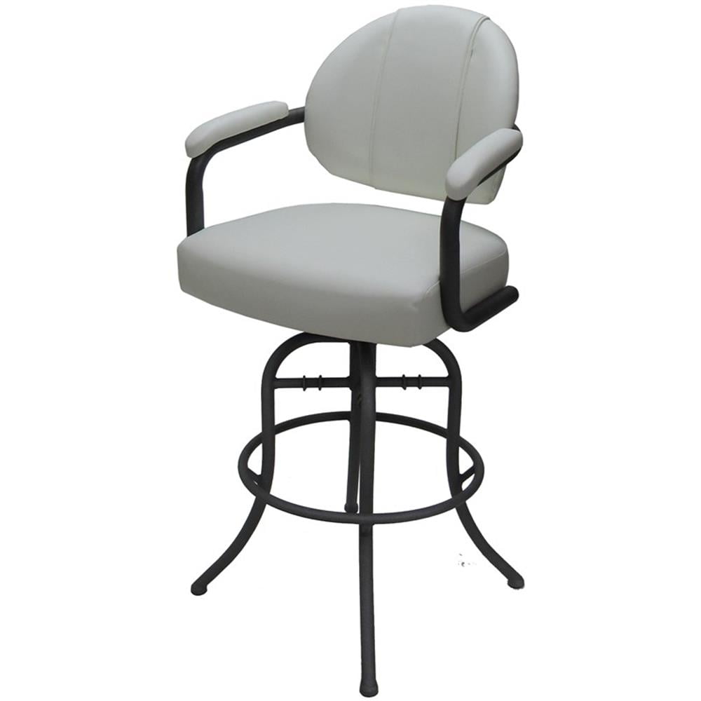 Swivel Tilt Counter Metal Bar Stool 26" - M-70 - White Vinyl - Gray ...