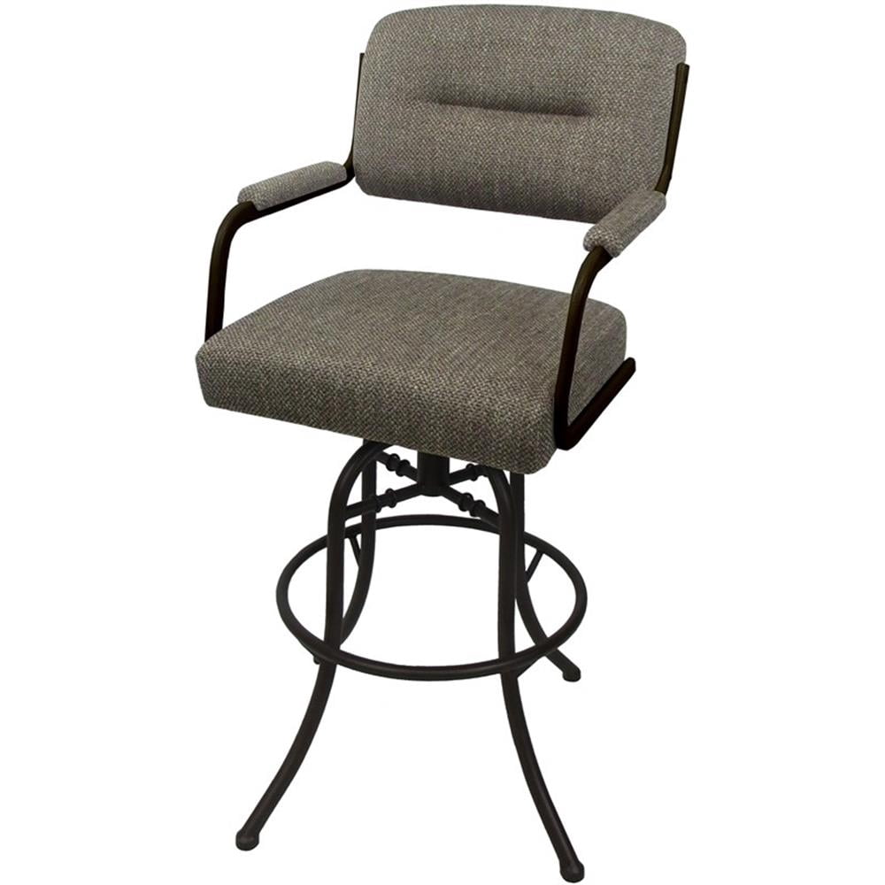 Swivel Tilt Metal Bar Stool 30" - M-110 - Plumley Cocoa (Brown) - Gray ...