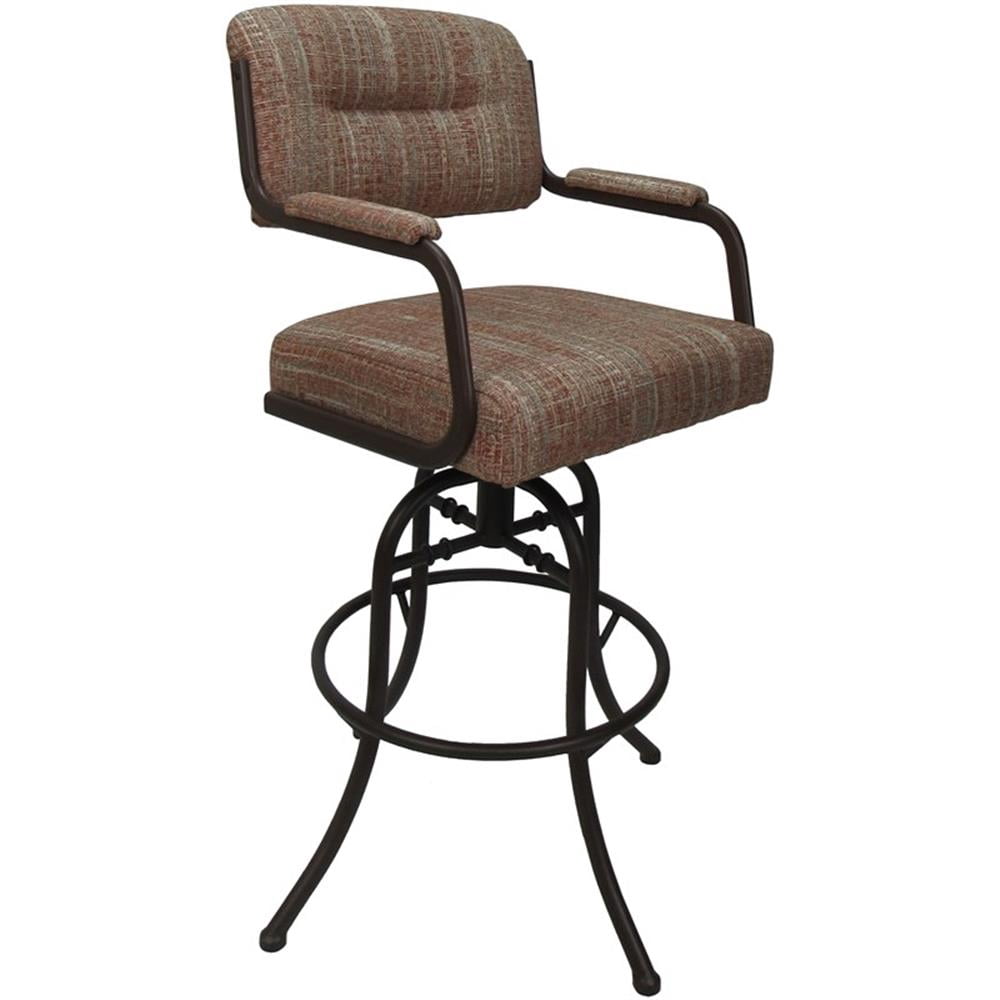 Swivel Tilt Metal Bar Stool 30" - M-110 - Watusi Madder (Red) - Brown ...