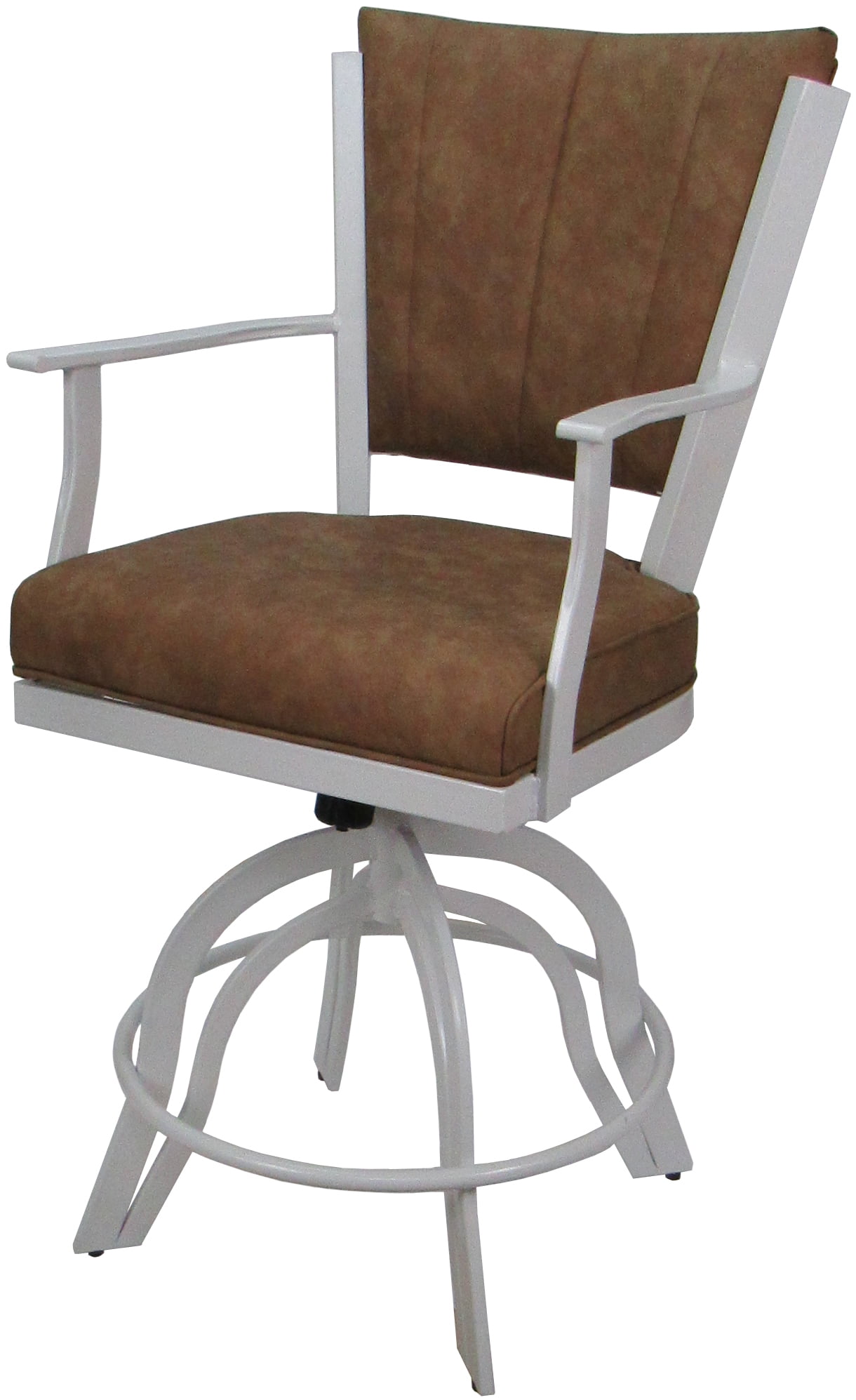 Swivel Tilt Metal Counter Stool 26" Seat - Montana - Pecan Brown Vinyl ...