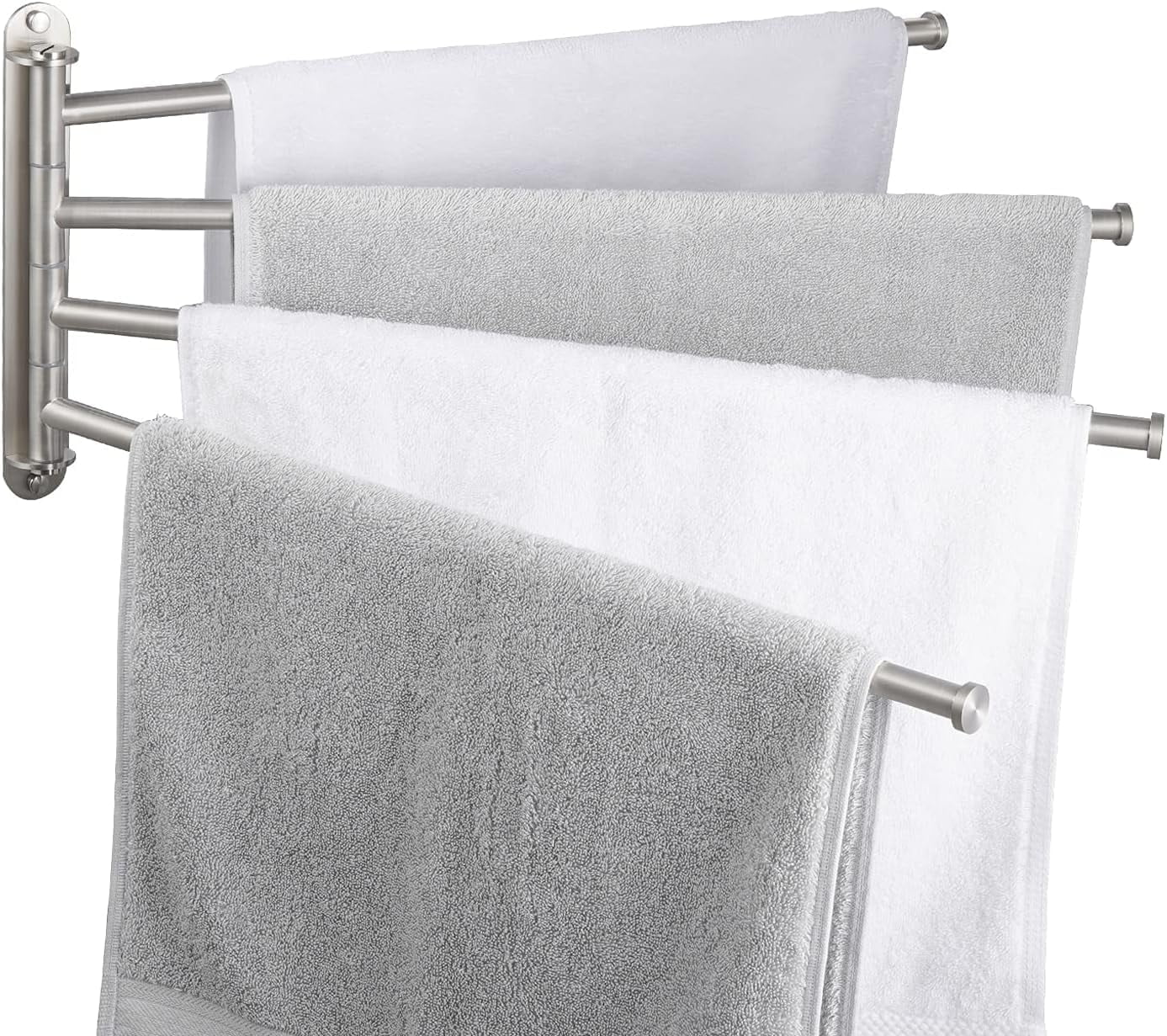 Swivel Towel Bar 19.5" 4-Arm Extra Long, Swing Out Towel Rack for ...