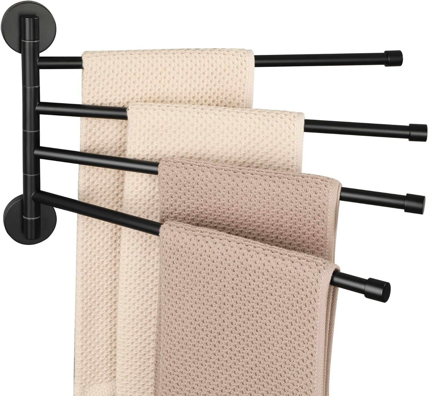 Swivel Towel Rack,Folding 6 Arms Hand Towel Bars Towel Hanger for ...