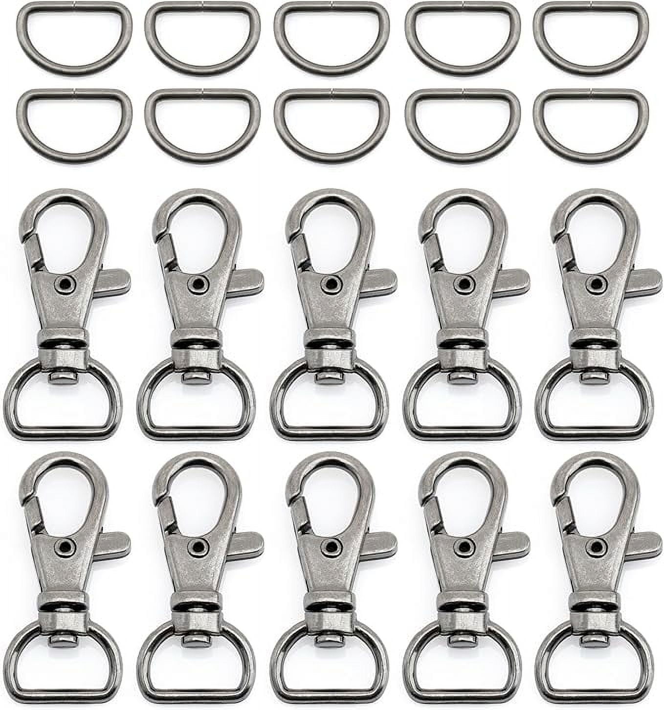 Swivel Trigger Snap Hooks Classic Lobster Clasps with D-Rings for Purse ...