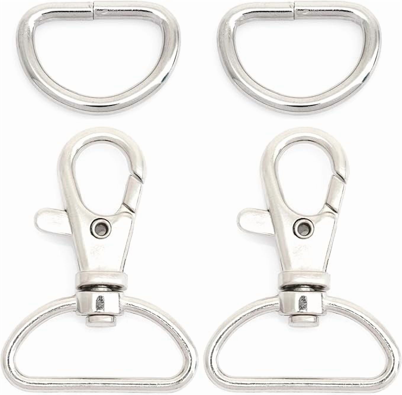 Swivel Trigger Snap Hooks Classic Lobster Clasps with D-Rings for Purse ...