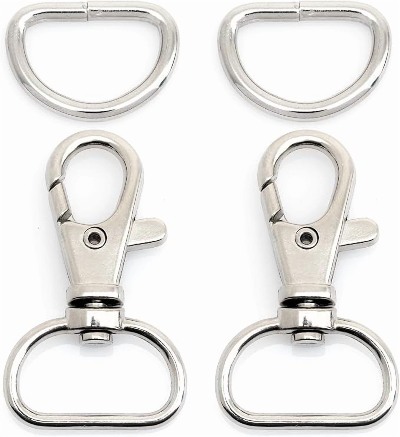 Swivel Trigger Snap Hooks Classic Lobster Clasps with D-Rings for Purse ...