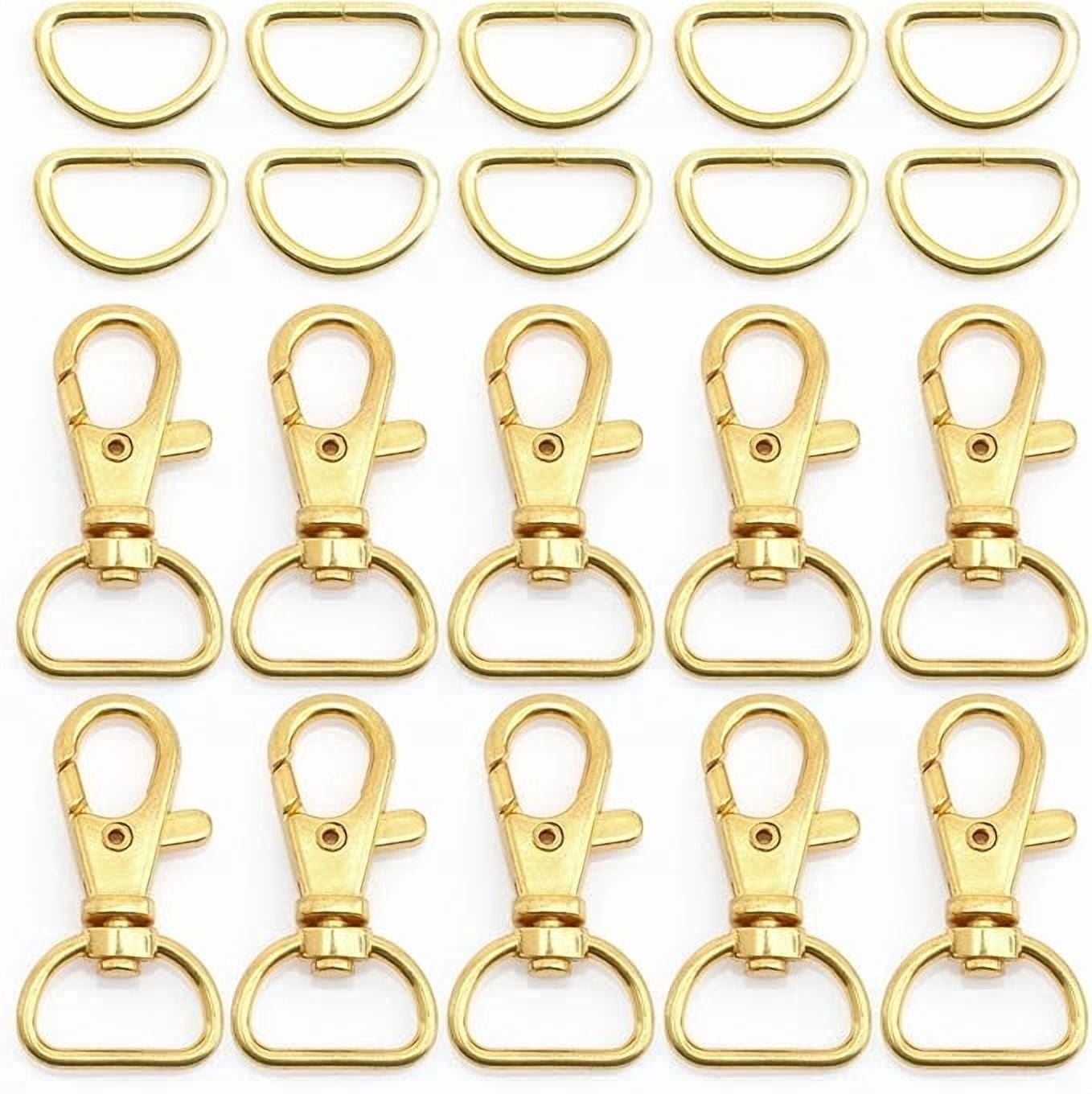 Swivel Trigger Snap Hooks Classic Lobster Clasps with D-Rings for Purse ...