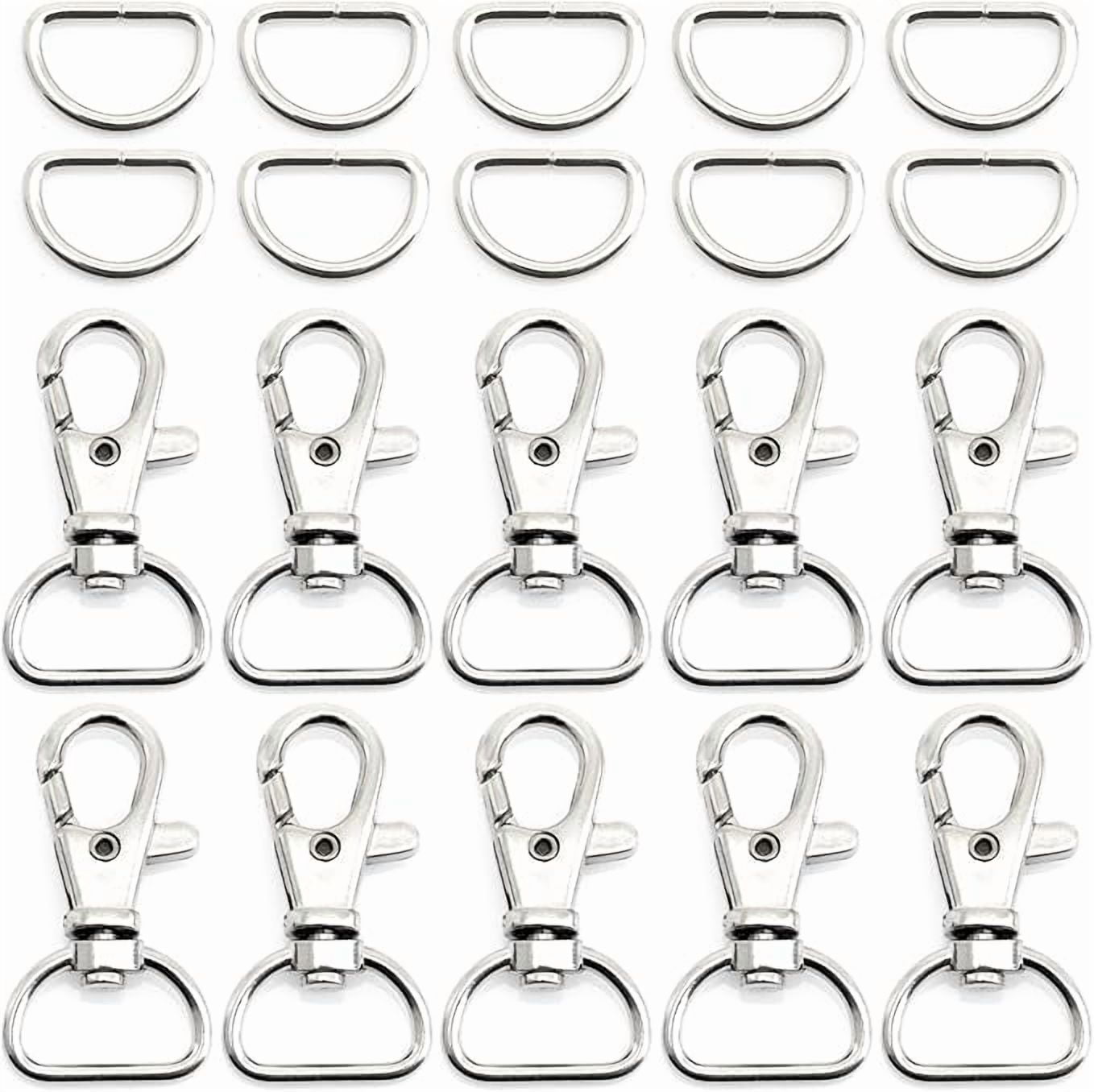 Swivel Trigger Snap Hooks Classic Lobster Clasps with D-Rings for Purse ...