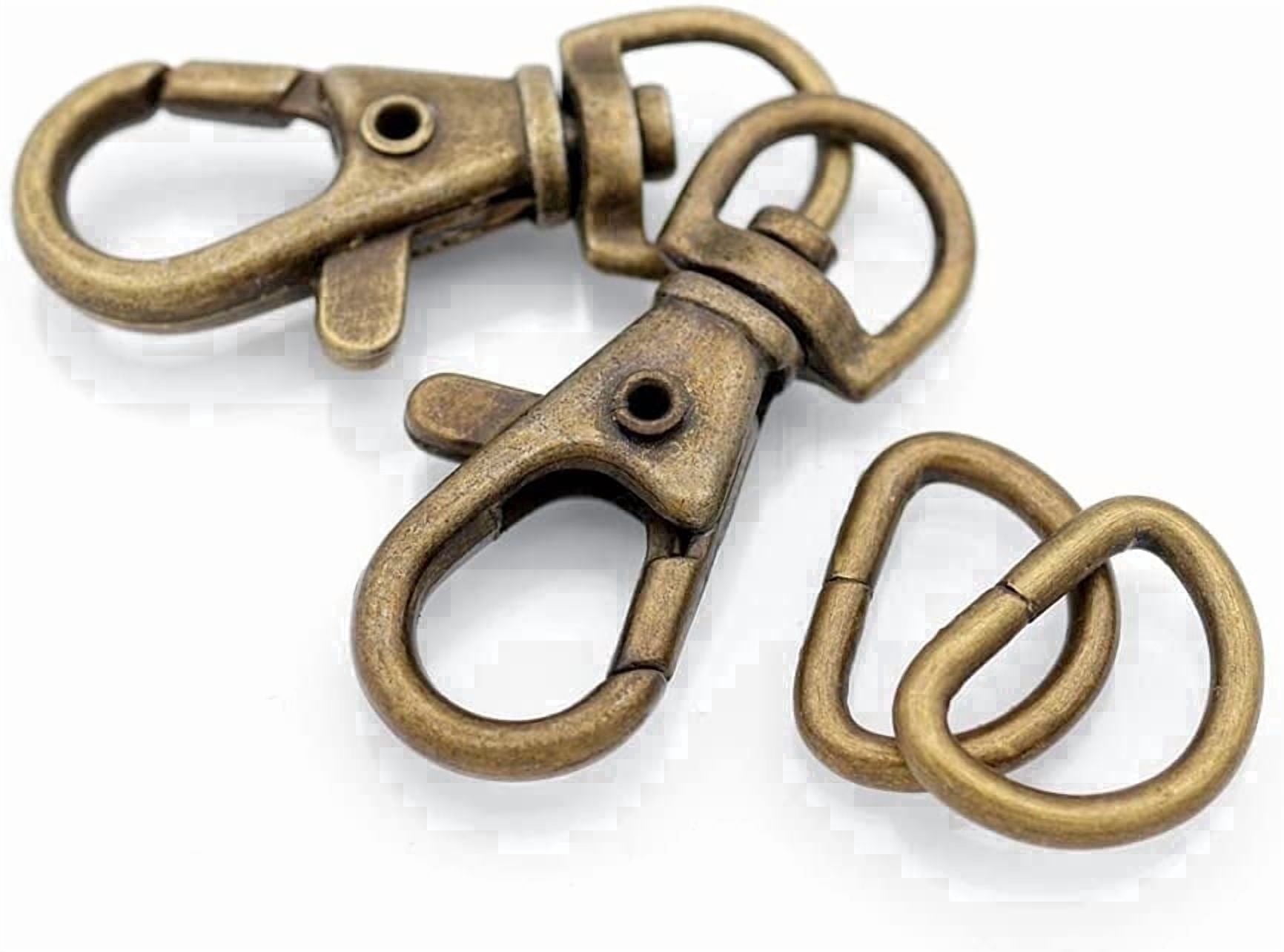 CRAFTME STUDIO Swivel Trigger Snap Hooks with D-Rings, 10 Sets Purse ...