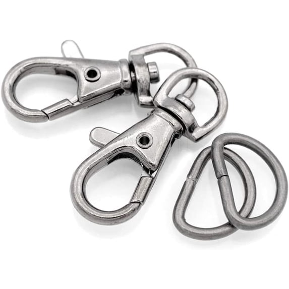 CRAFTME STUDIO Swivel Trigger Snap Hooks with D-Rings, 10 Sets Purse ...