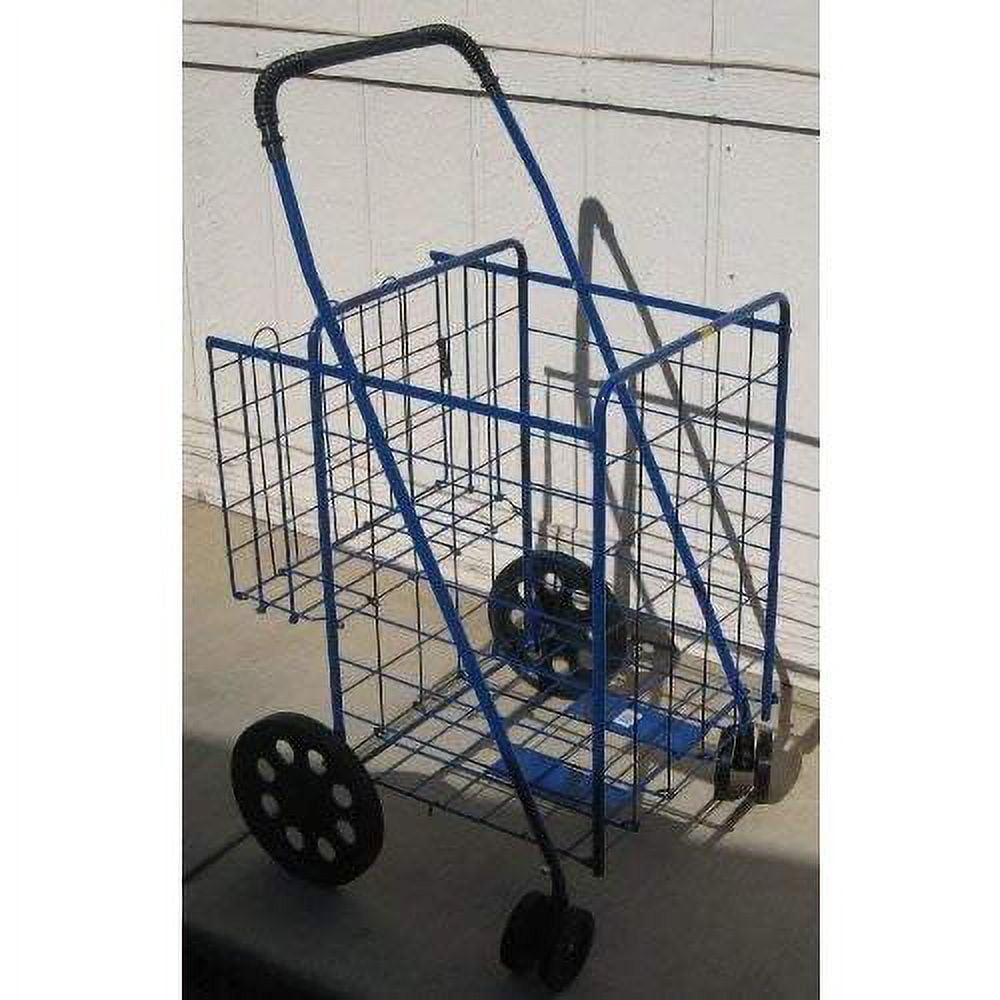 Swivel Wheels FOLDING SHOPPING/LAUNDRY CART with Double Basket Cart ...
