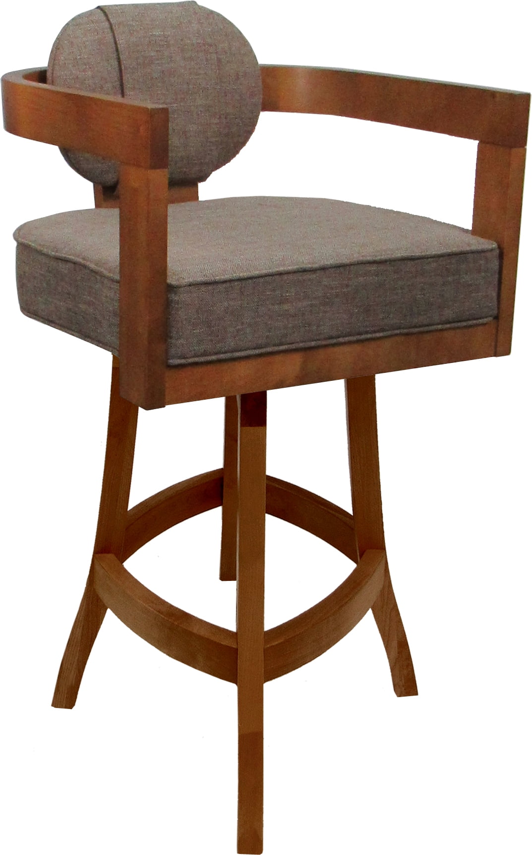 Swivel Wood Counter Stool - Kadir Plus - Basin Beige - Honey - Walmart.com