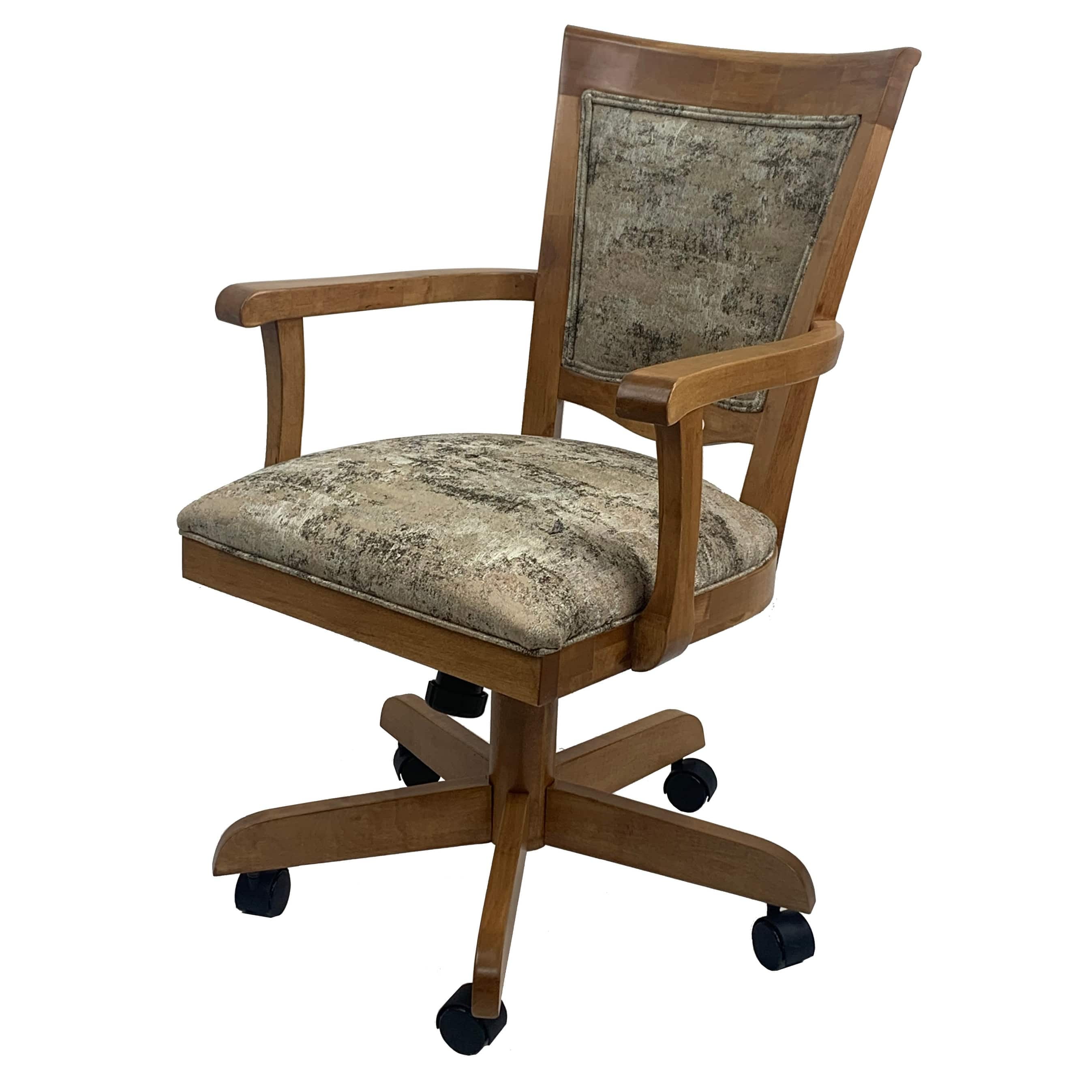 Swivel Wood Dining Caster Chair 400 in Poet Desert Brown - Walmart.com