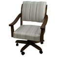 Swivel Wood Dining Caster Chair Casa in Natural/Dark Brown - Walmart.com
