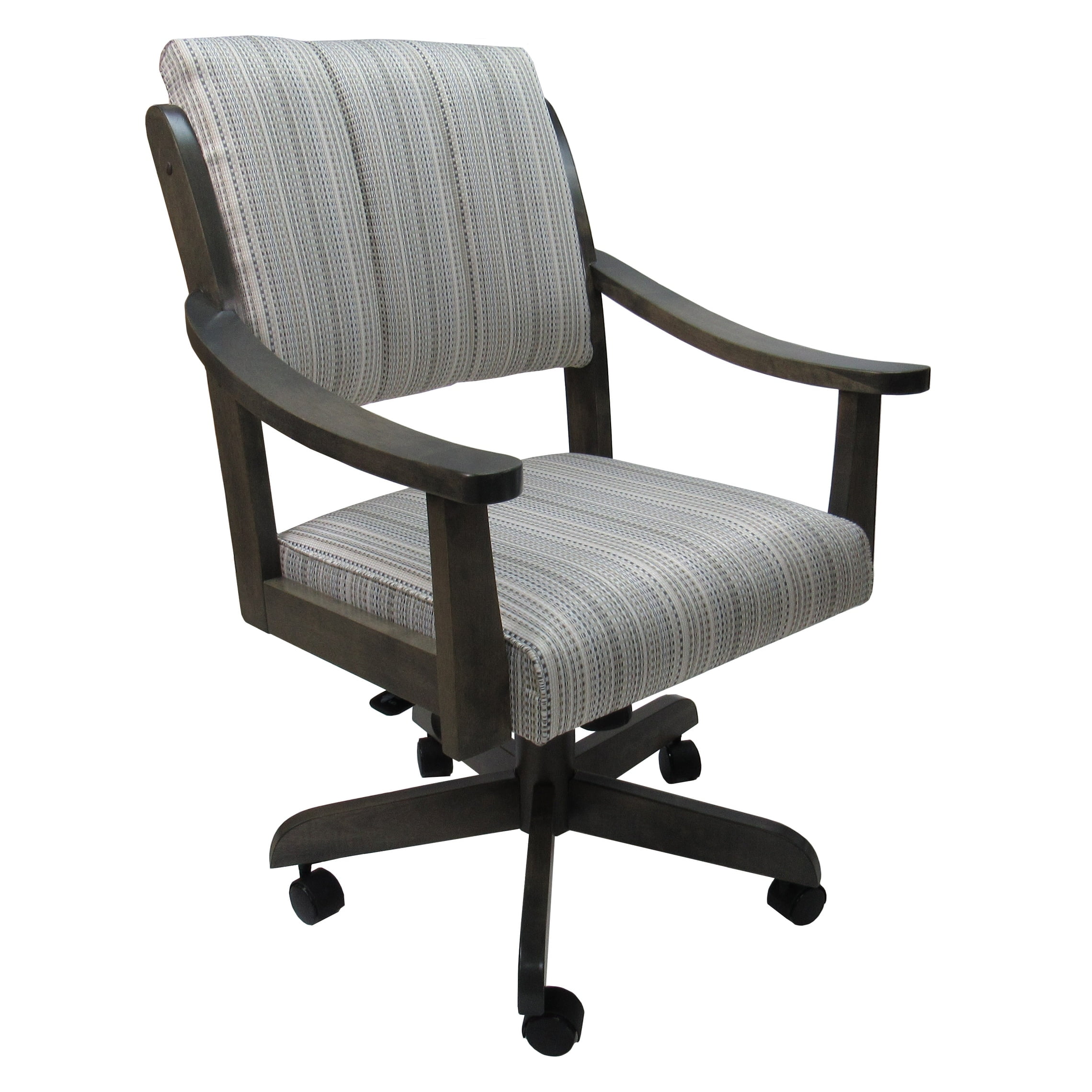 Swivel Wood Dining Caster Chair Casa in Natural Fun/Gray - Walmart.com