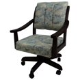 Swivel Wood Dining Caster Chair Casa in Poet Sky Blue - Black - Walmart.com