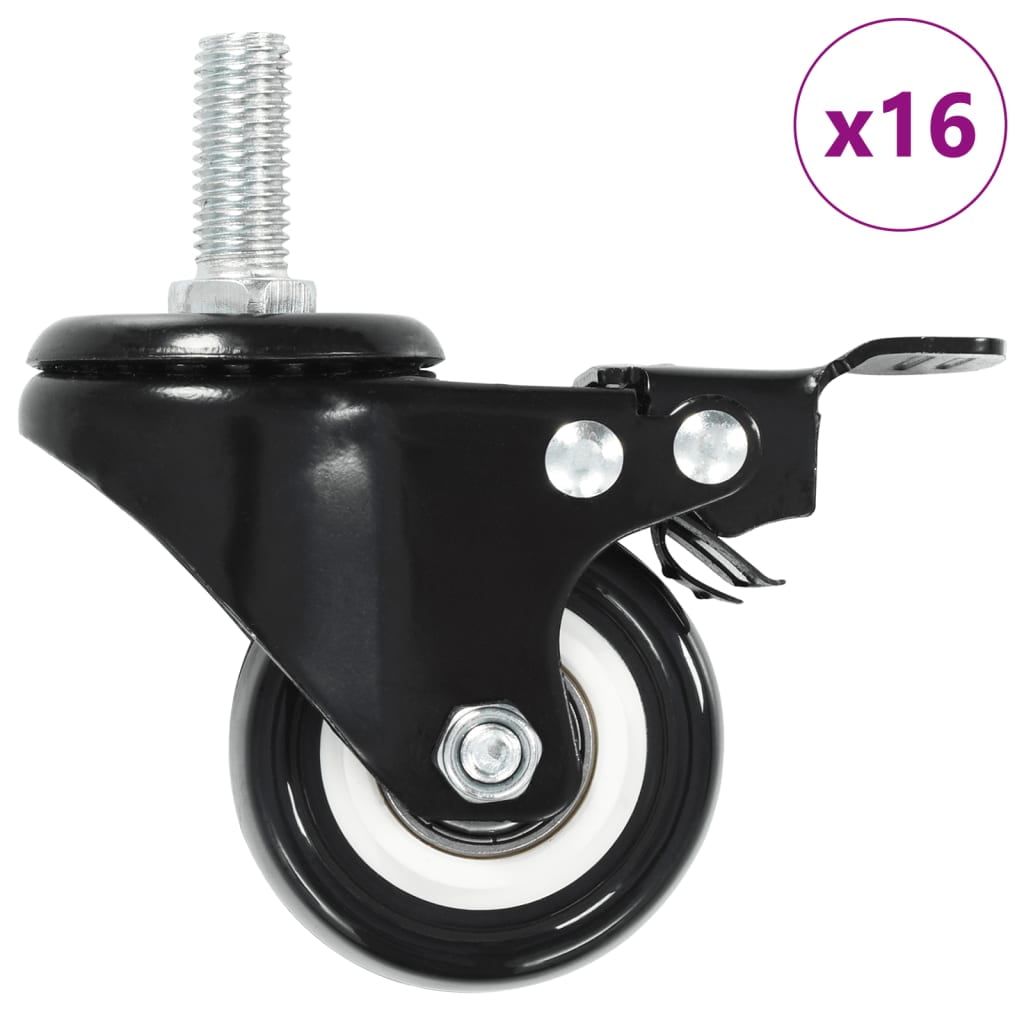 Swivel castors with brakes 16 pcs. 50 mm - Walmart.com