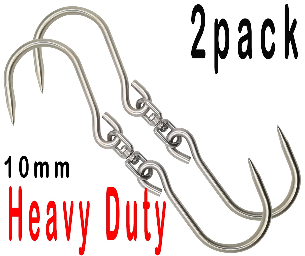 Swiveling Meat Hook,10mm Heavy Duty Stainless Steel Processing Butcher ...