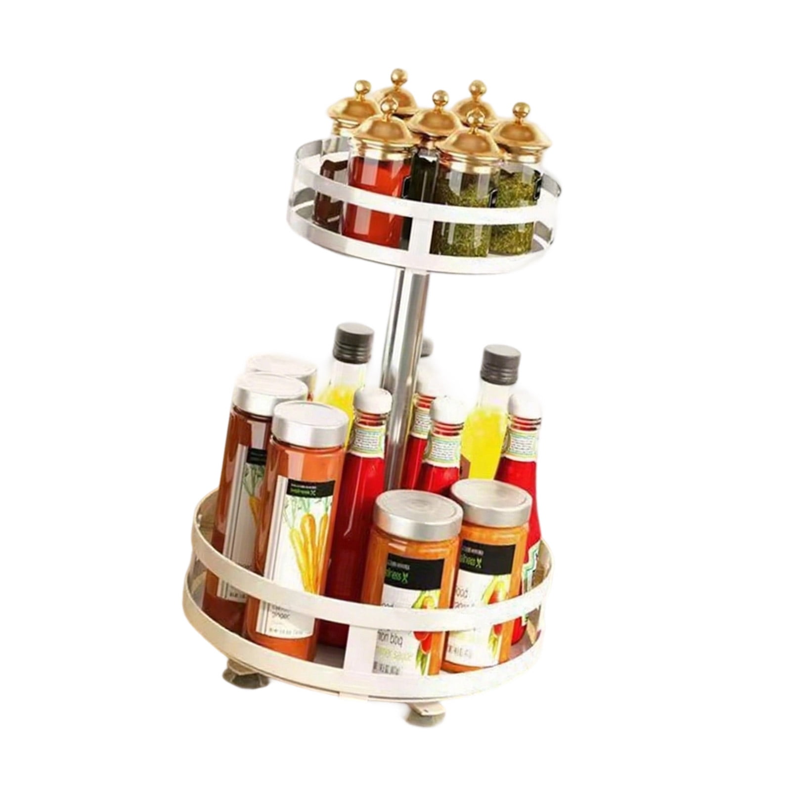 Swivels Countertop Organizers Adjustable Shelf Kitchen Bathroom Storage ...