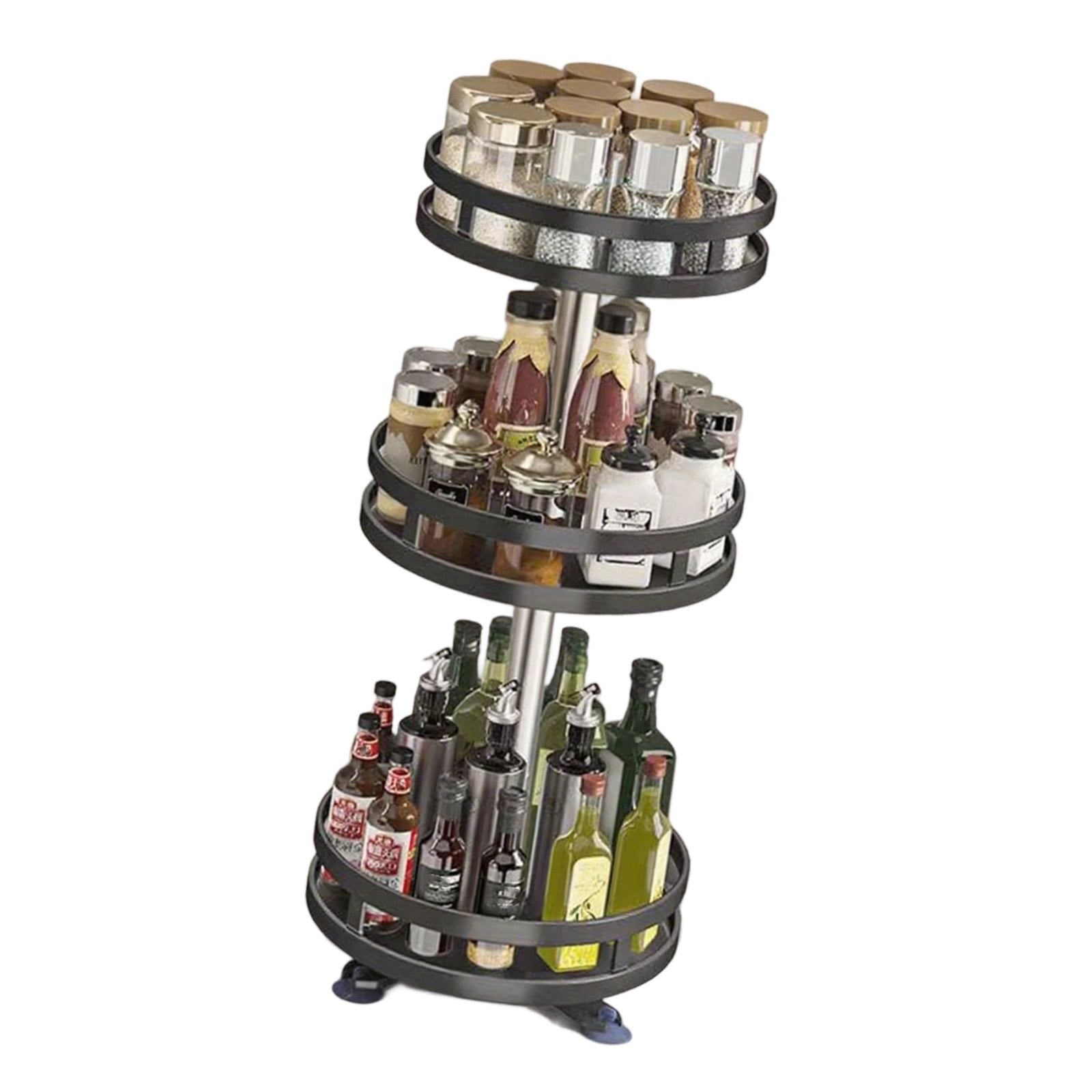 Swivels Countertop Organizers Adjustable Shelf Kitchen Bathroom Storage ...