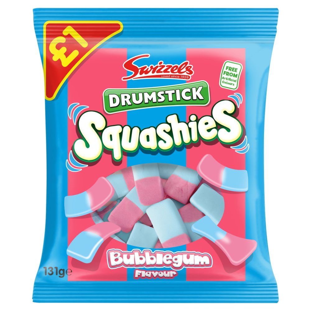 Swizzels Squashies Drumsticks BUBBLEGUM 120G - Walmart.com