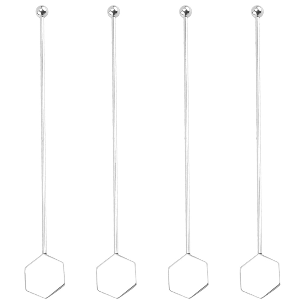 Swizzle Stick Reusable Coffee Stirrers Stainless Steel Drink Juice 4 ...