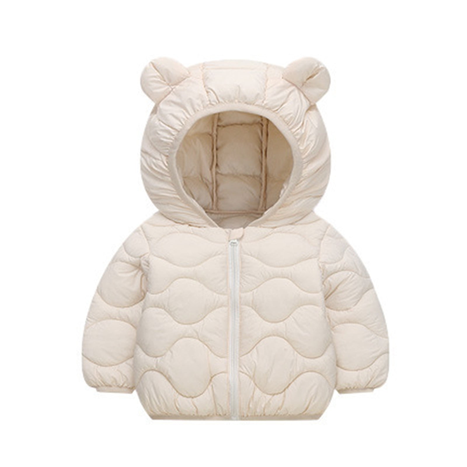 SwoHaoen Girls Winter Coat Baby Boys Girls Puffer Lightweight Hooded Jackets Bear Ears Full Zip ...
