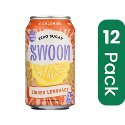 Swoon Lemonade Ginger Zero Sugar 12 fl oz (Pack Of 12) - Walmart.com