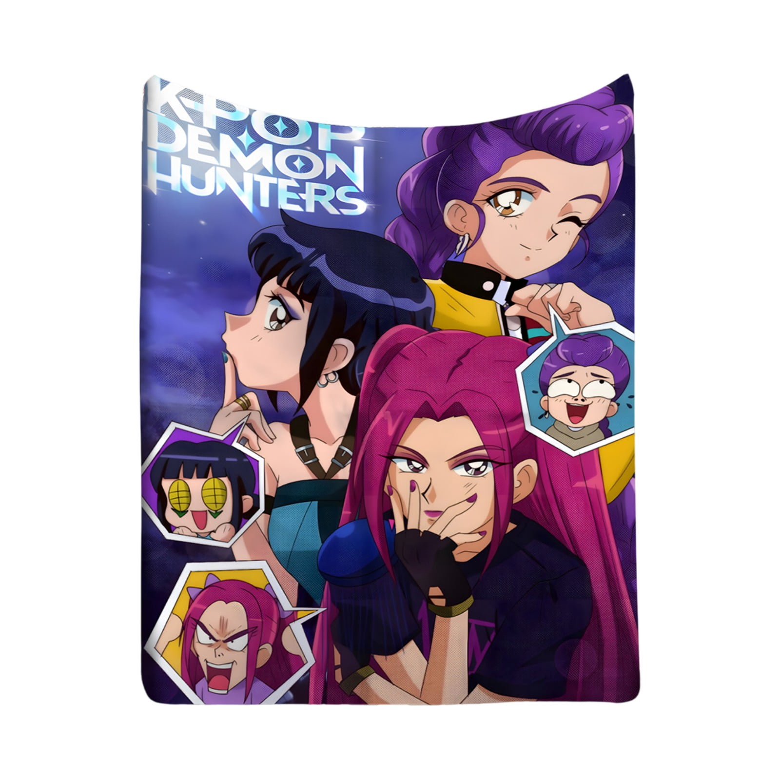 Swooo 27.5*39.3 INCH Comfy Kpop Demon Hunters Throw Blanket for Couch ...