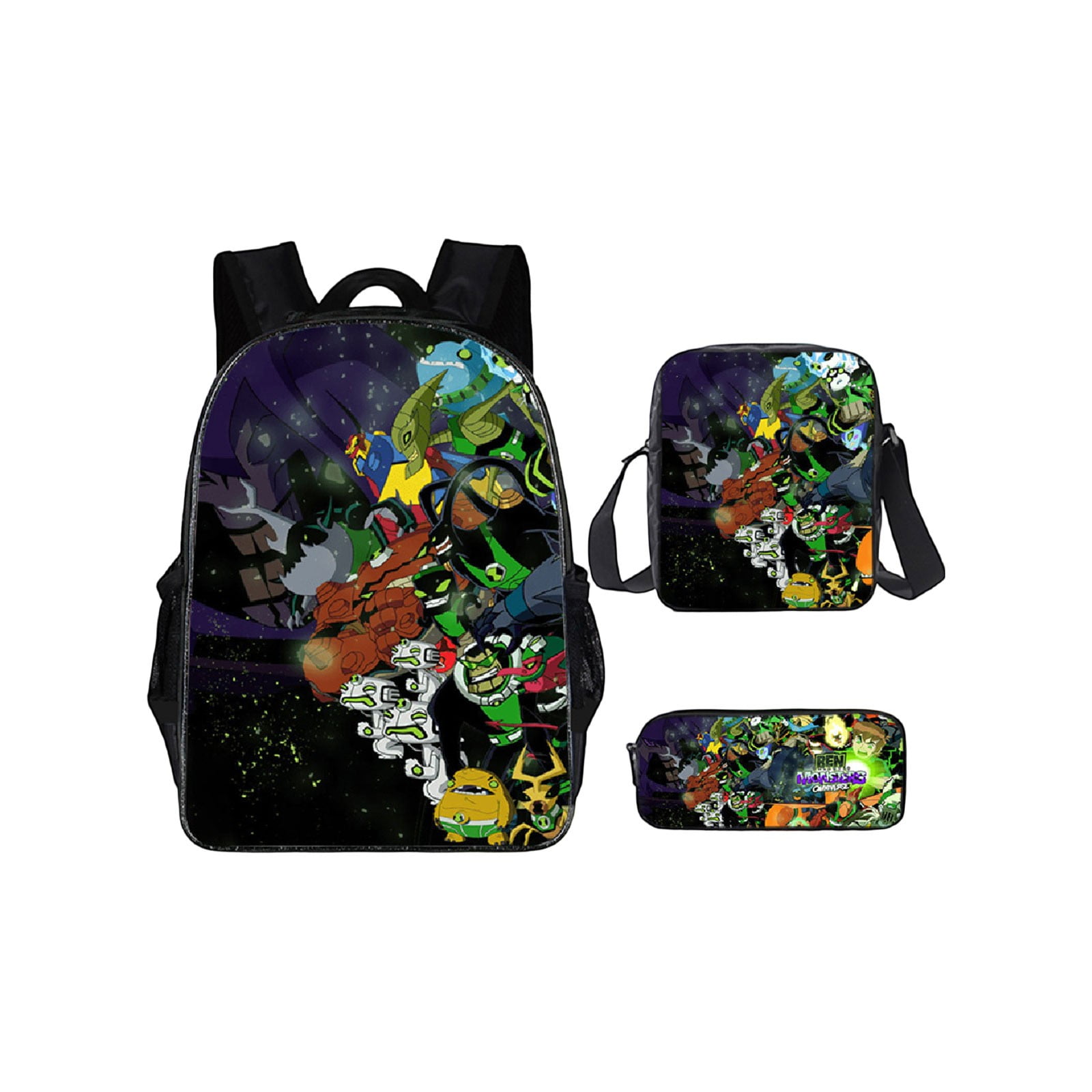 Swooo 3 PCS Lightweight Ben10 Backpack Waterproof, Travel Laptop ...