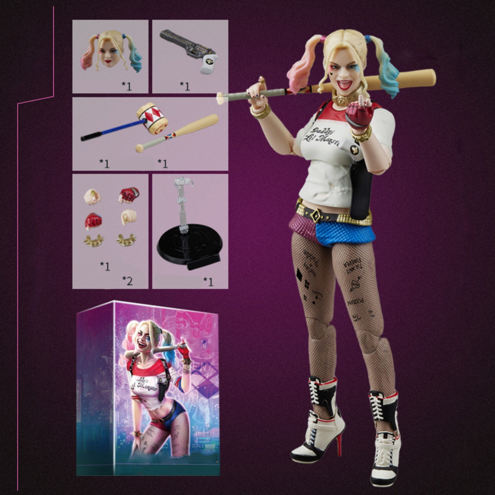 Swooo 7.7 INCH Exquisite Joker Action Figures with Multiple Replaceable ...