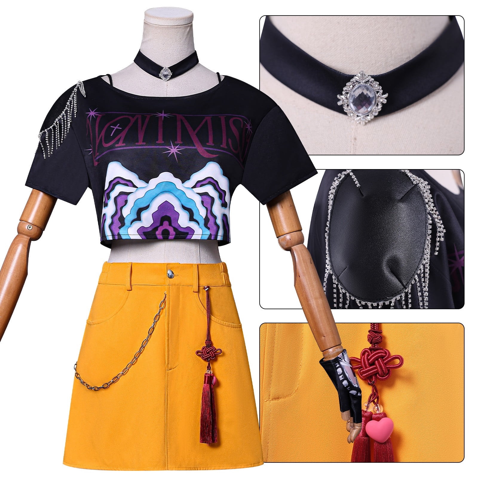 Swooo Kpop Demon Hunters Costume, Huntrix Mira Outfit 3D Style Anime ...