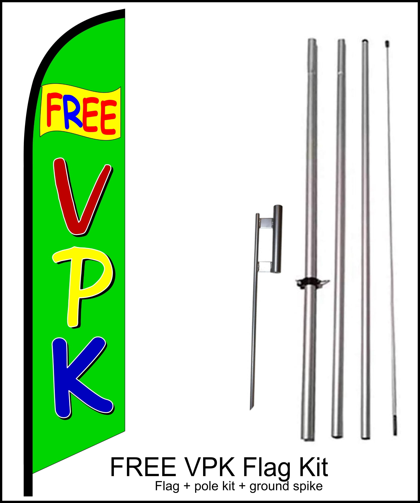 Swooper Flag Kit - Free VPK - 15 ft Tall by flagsandsigns - Walmart.com