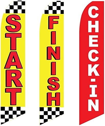 Swooper Flags Start Check In Events & Festivals Finish Red & Yellow ...
