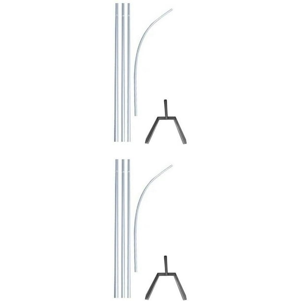 Swooper Flutter Flag Hardware-TWO 4 Piece Pole Kit with Tire Stands ...